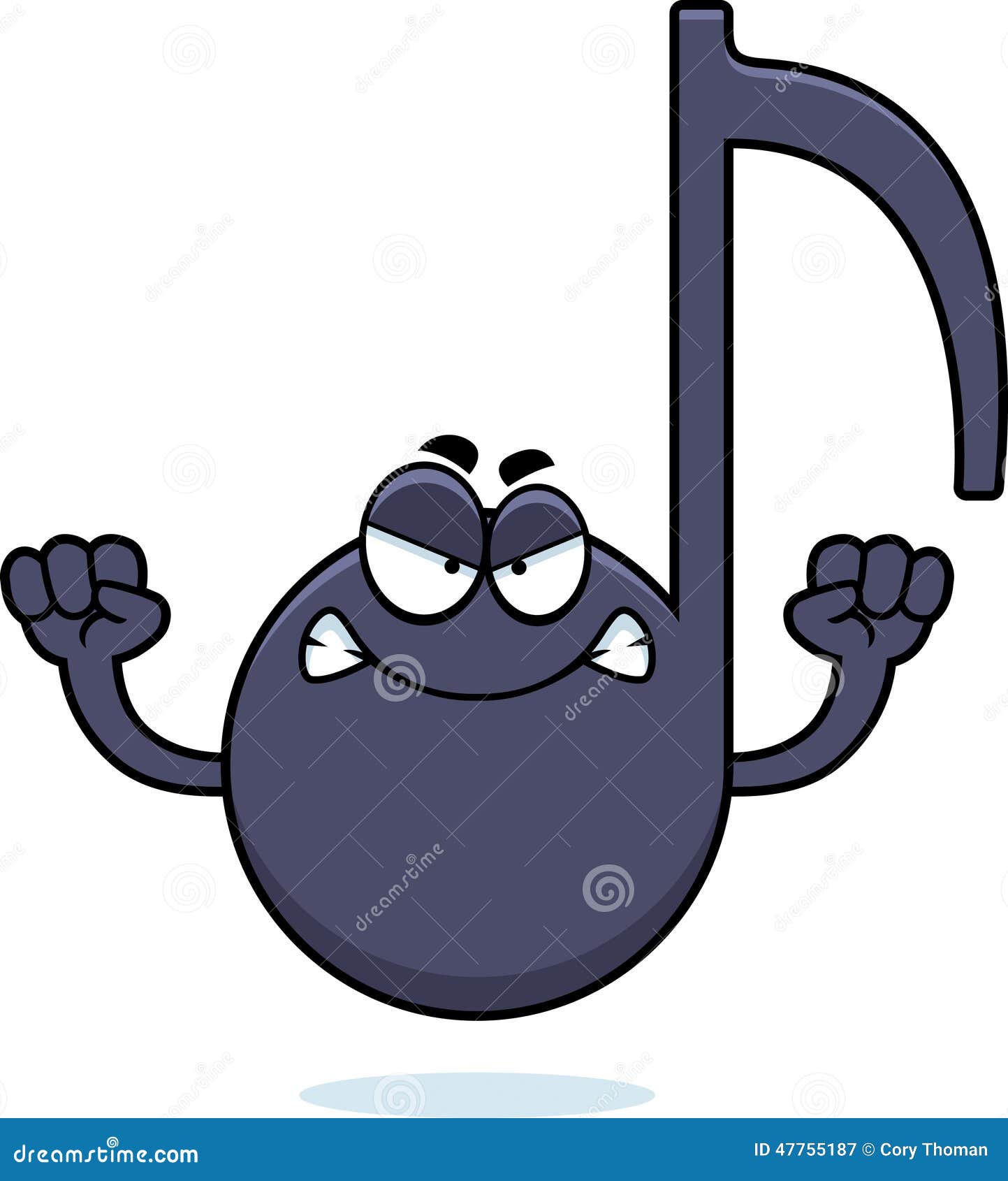 Angry Cartoon Musical Note stock vector. Illustration of graphic - 47755187