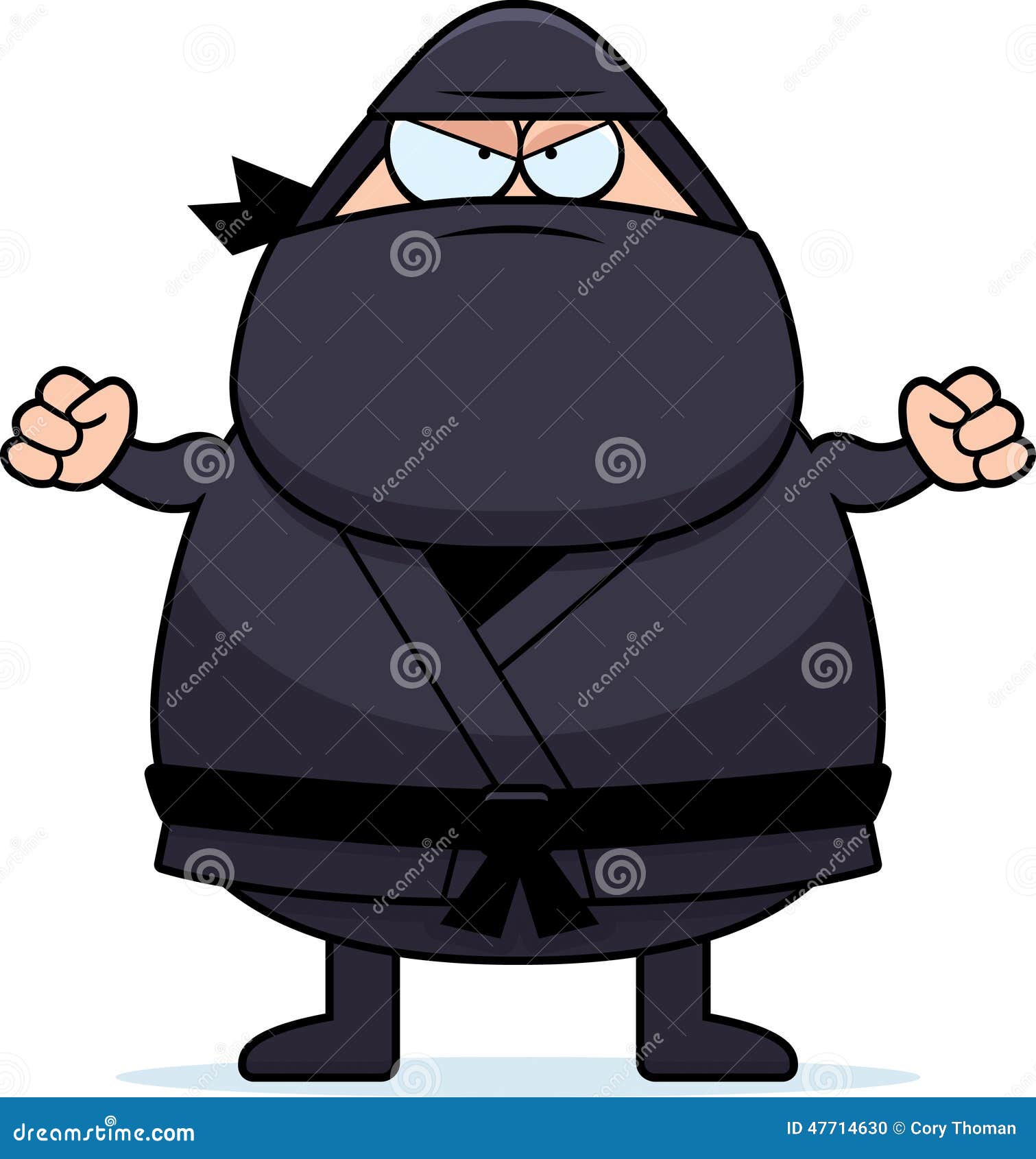Angry Cartoon Ninja stock vector. Illustration of person - 47714630