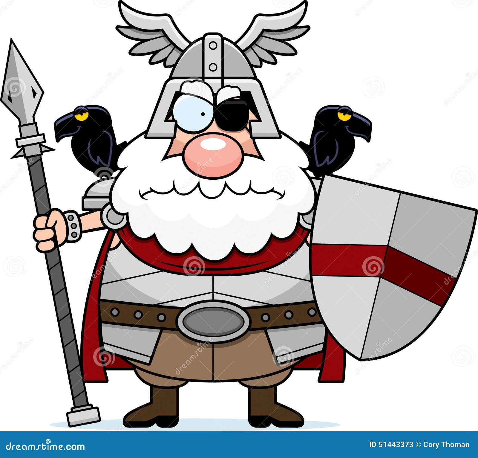 Angry Cartoon Odin stock vector. Illustration of graphic - 51443373