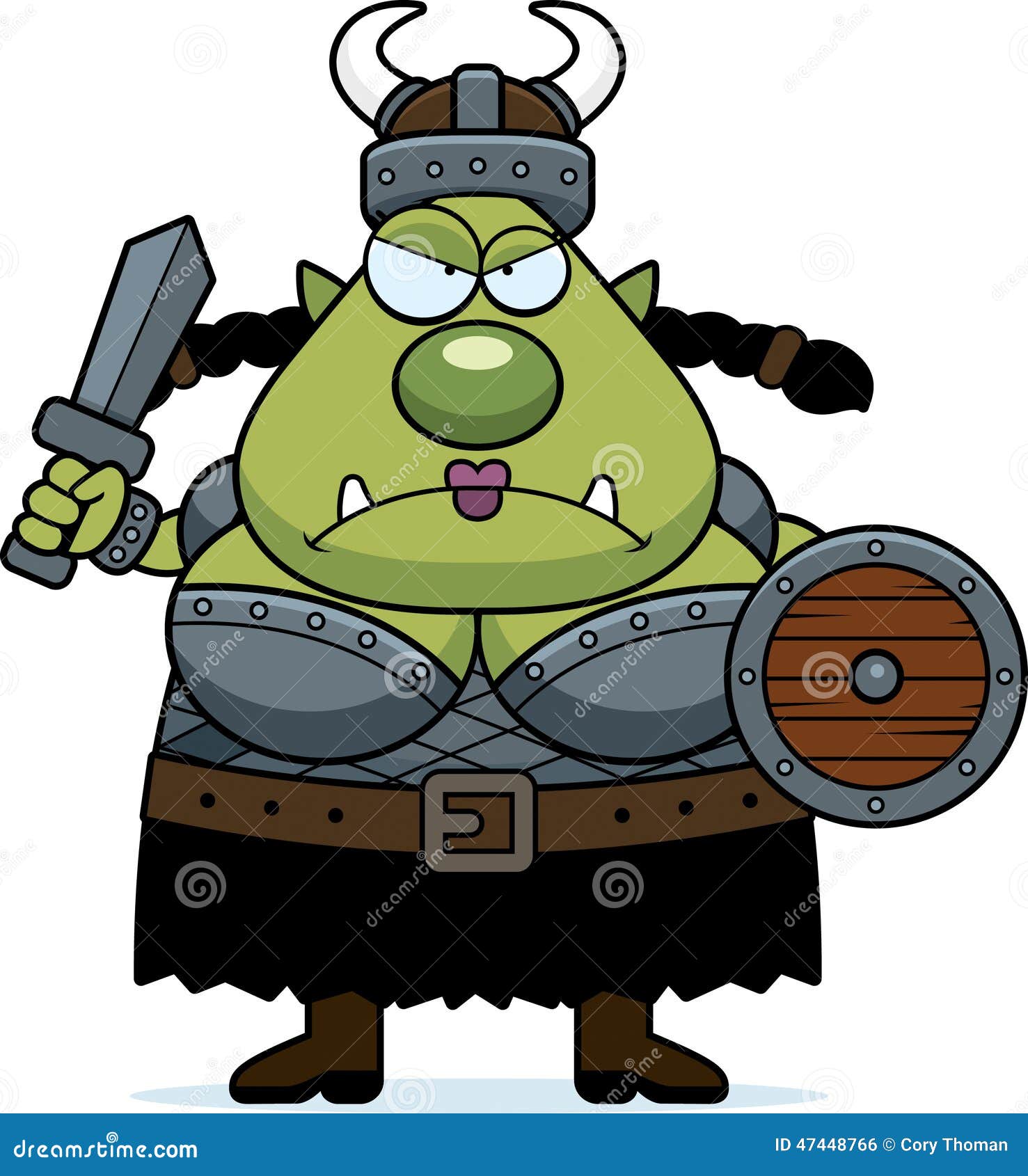 Angry Cartoon Orc stock vector. Illustration of clipart - 47448766