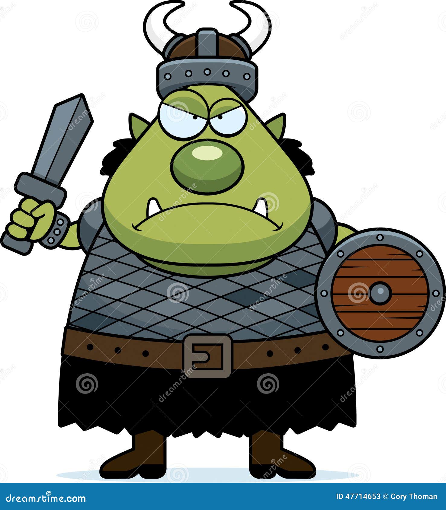 Angry Cartoon Orc stock vector. Illustration of upset - 47714653