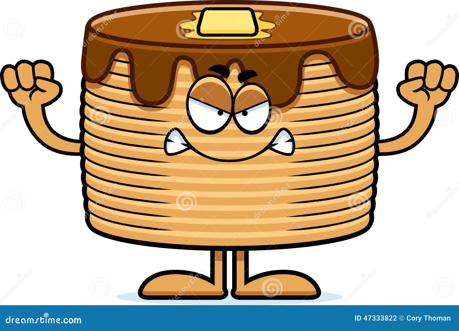 Angry Cartoon Pancakes stock vector. Illustration of clip - 47333822