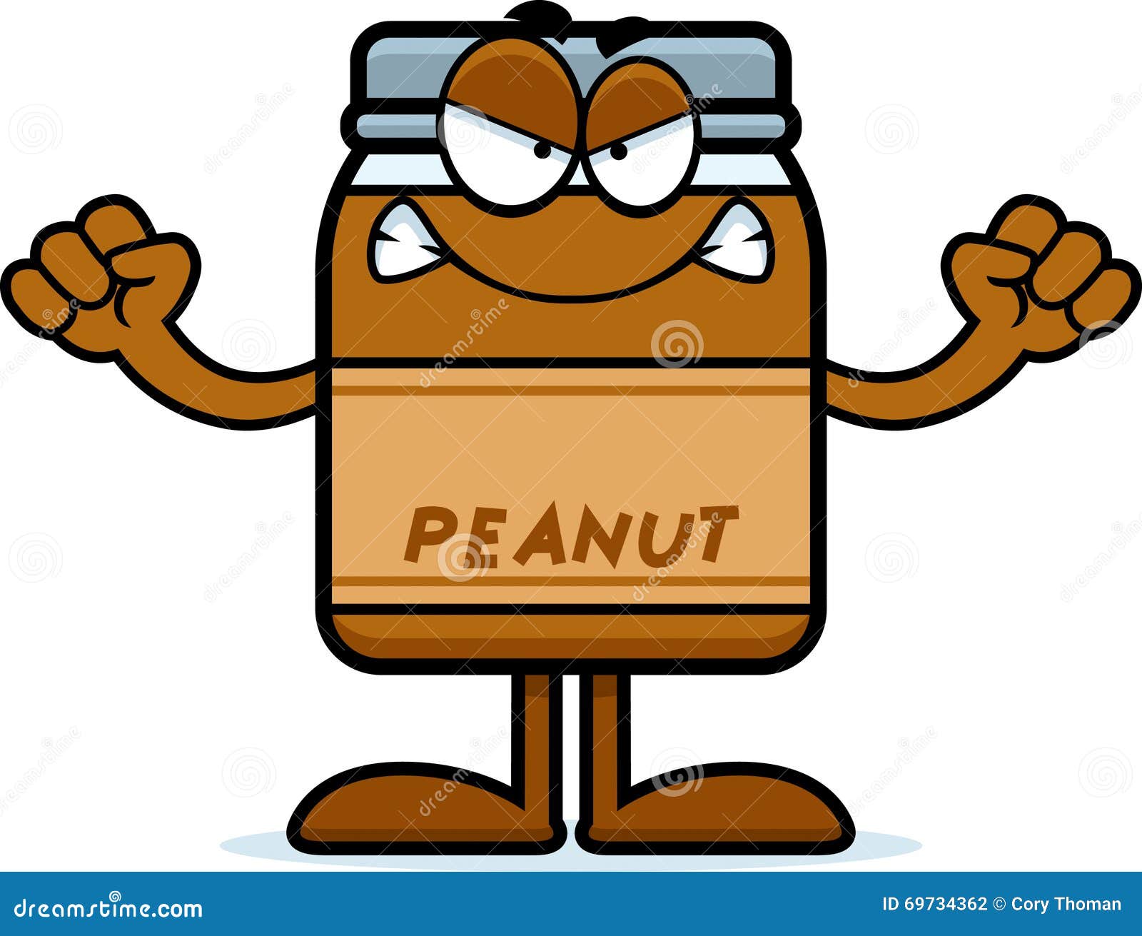 Angry Cartoon Peanut Butter Stock Vector - Illustration of food, butter ...