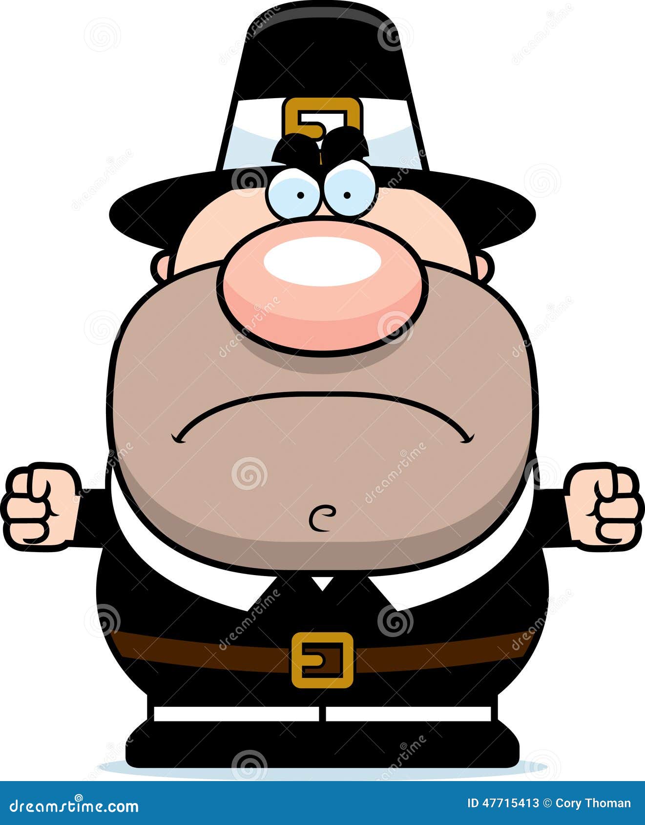 Angry Cartoon Pilgrim stock vector. Illustration of people - 47715413