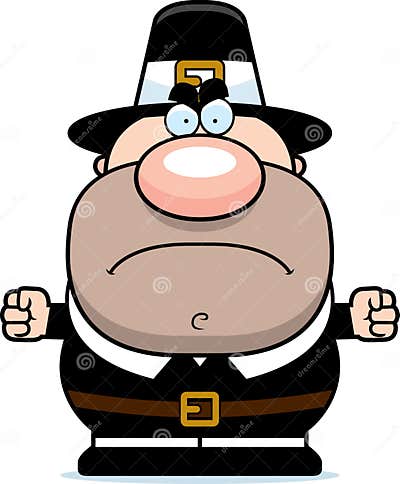 Angry Cartoon Pilgrim stock vector. Illustration of people - 47715413