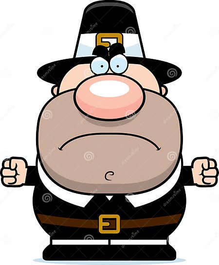 Angry Cartoon Pilgrim stock vector. Illustration of people - 47715413
