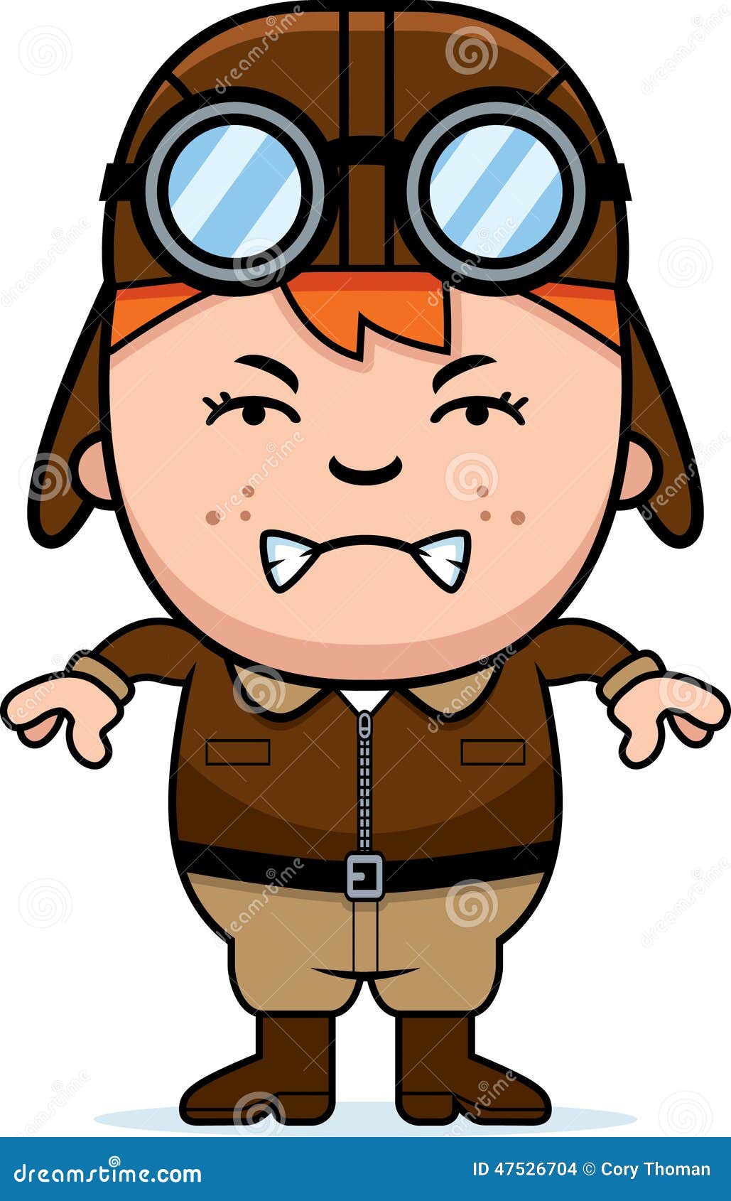 Angry Cartoon Pilot stock vector. Illustration of angry - 47526704