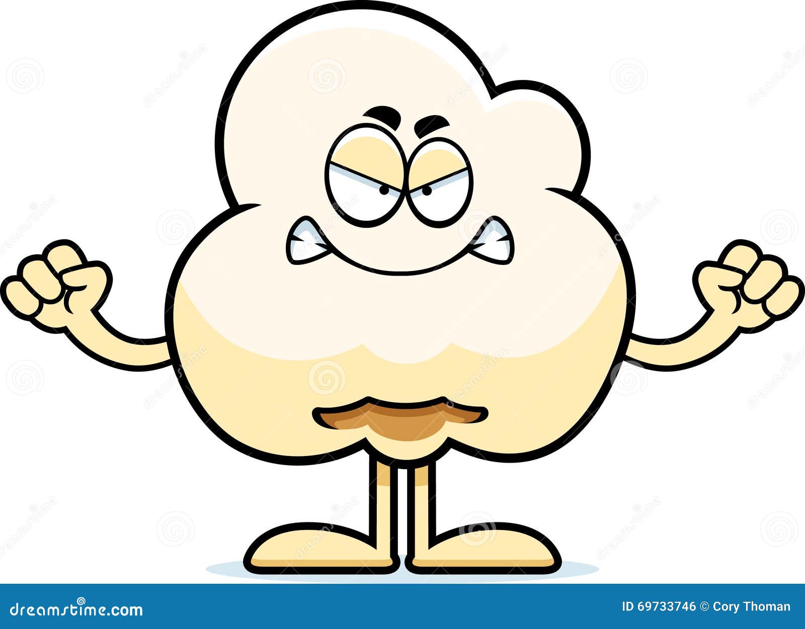 Angry Cartoon Popcorn stock vector. Illustration of clipart - 69733746