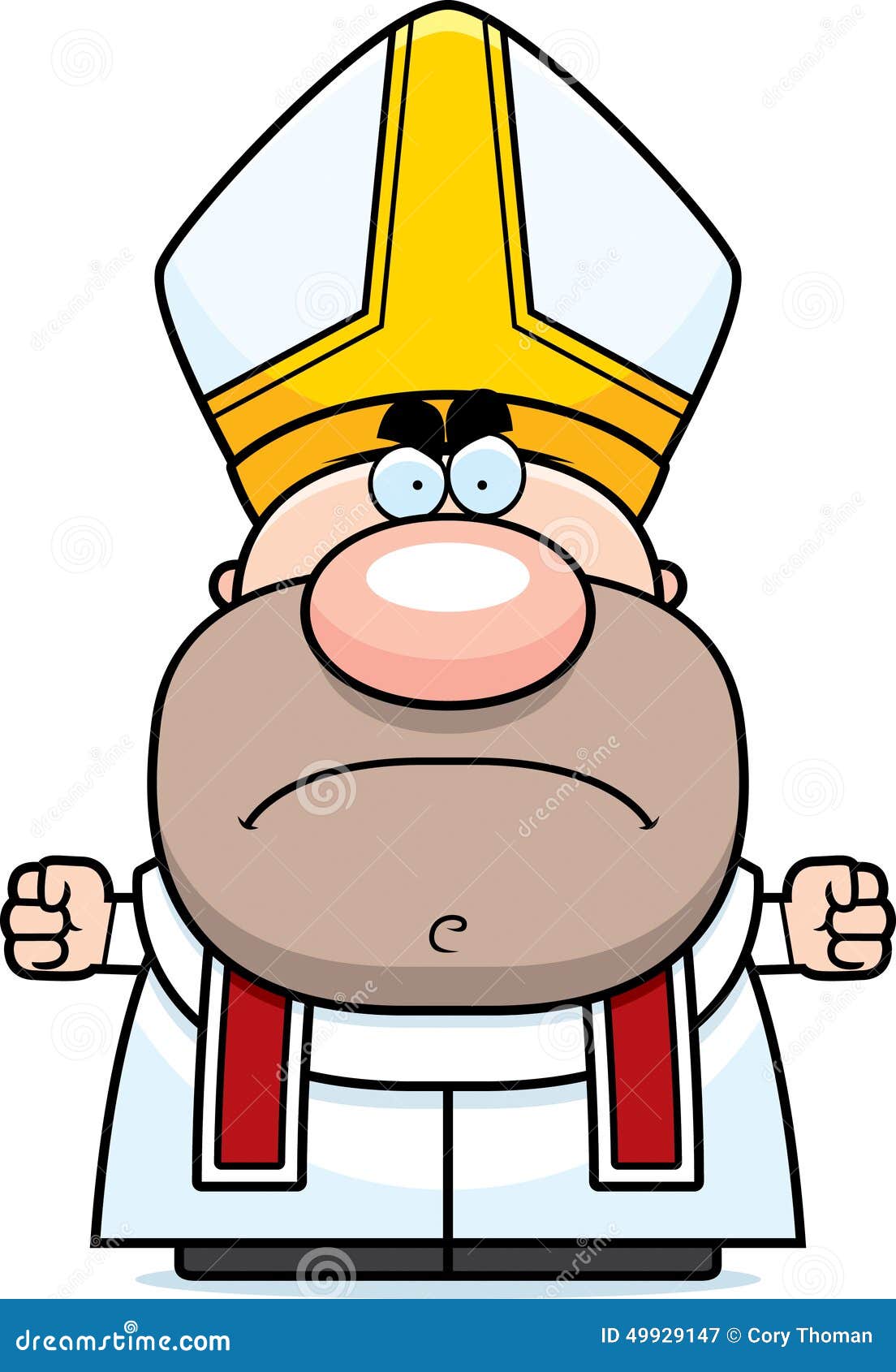 Angry Cartoon Pope stock vector. Illustration of religion - 49929147