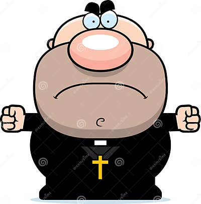 Angry Cartoon Priest stock vector. Illustration of person - 49929172