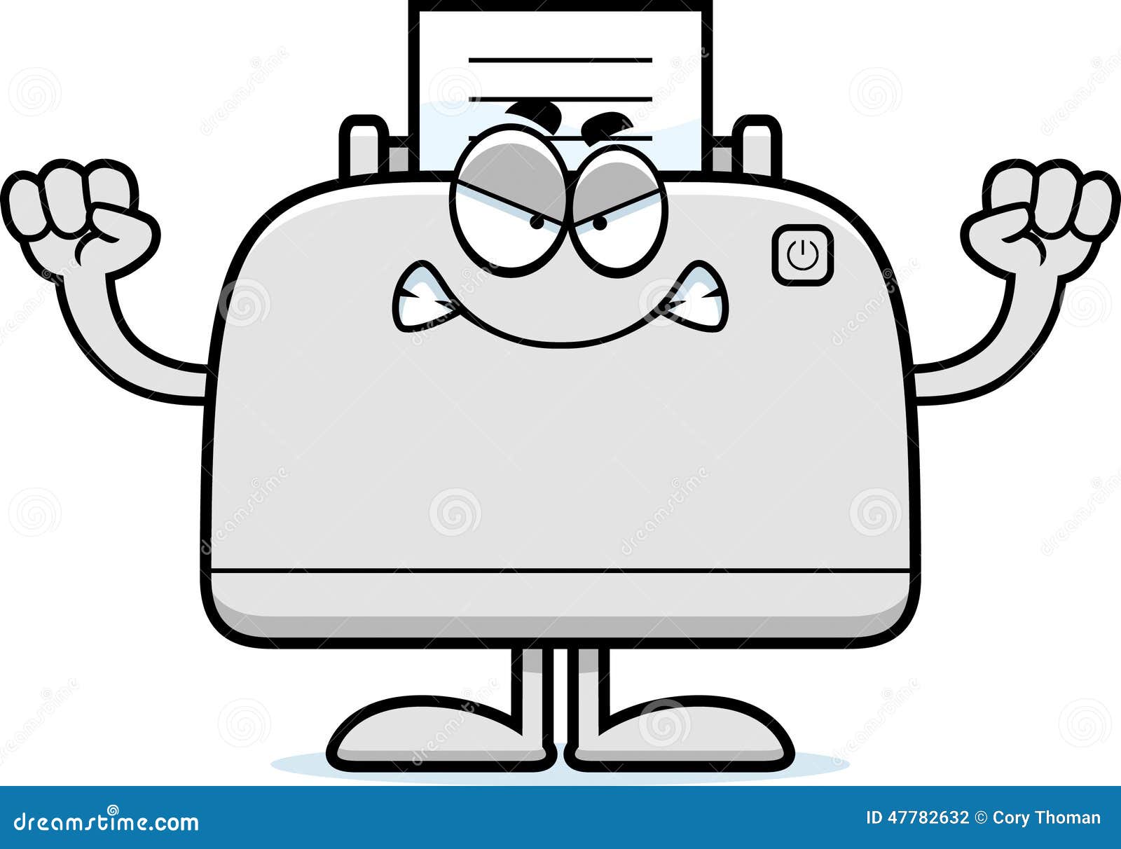 Angry Cartoon Printer stock vector. Illustration of furious - 47782632