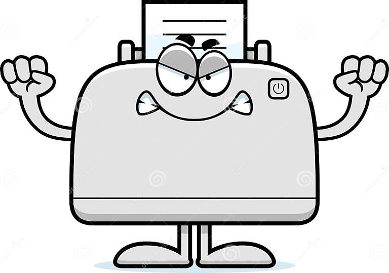 Angry Cartoon Printer stock vector. Illustration of furious - 47782632