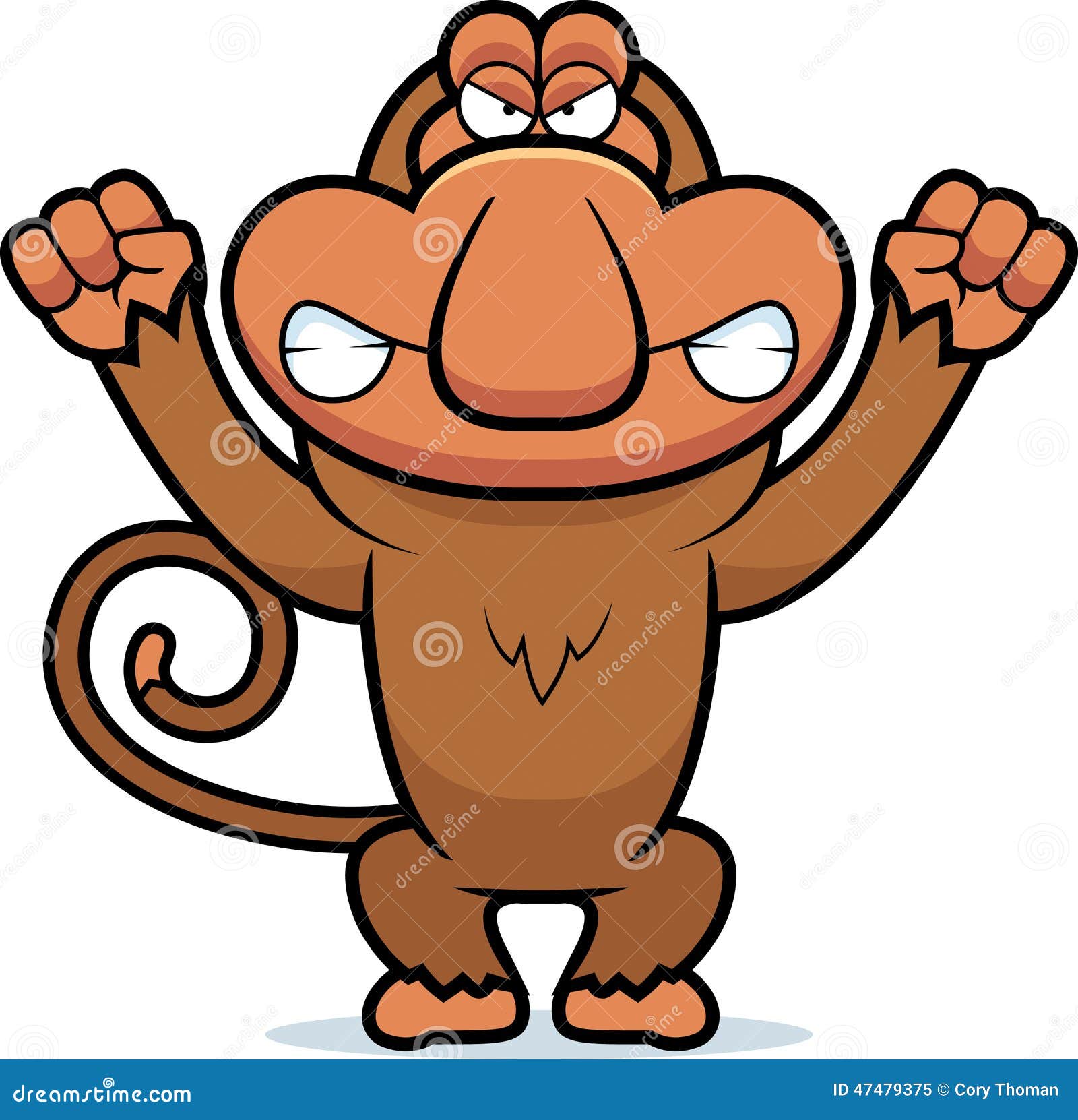 Angry Cartoon Proboscis stock vector. Illustration of angry - 47479375