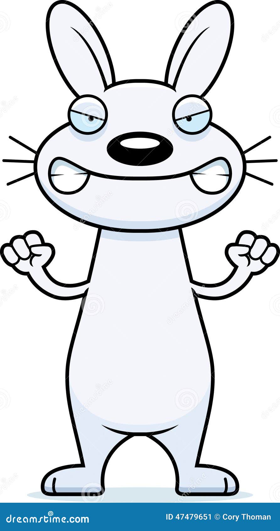 Angry Cartoon Rabbit stock vector. Illustration of white - 47479651