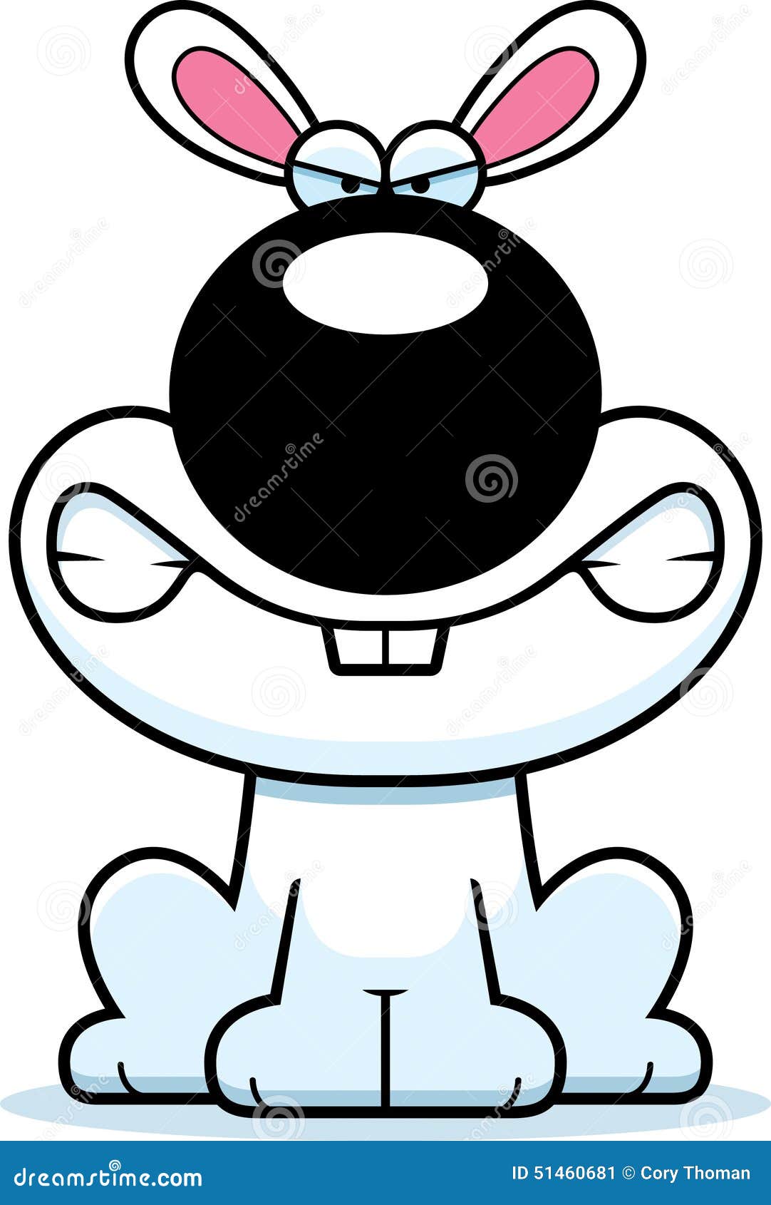 Angry Cartoon Rabbit stock vector. Illustration of furious - 51460681