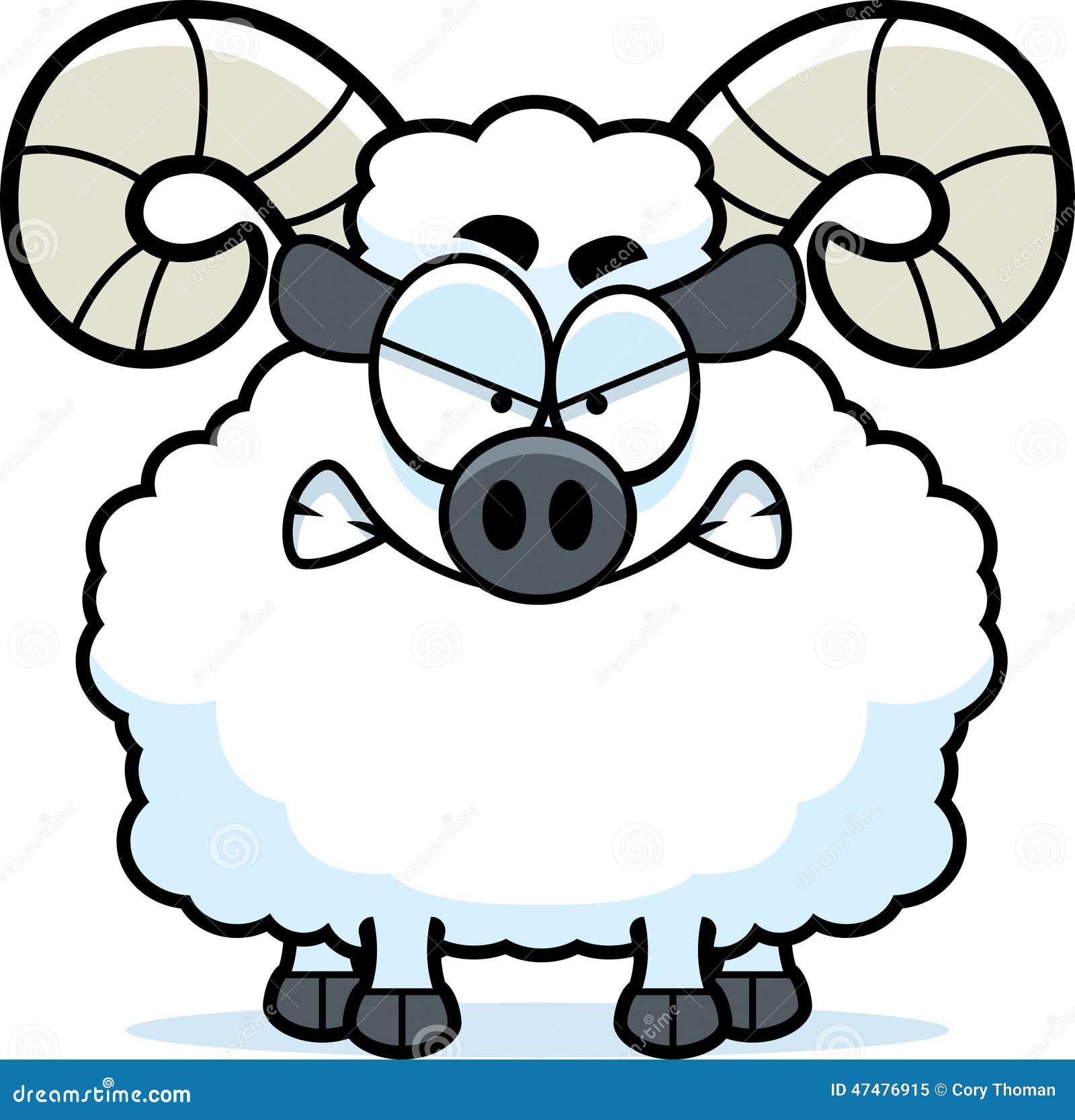 Angry Cartoon Ram stock vector. Illustration of teeth - 47476915