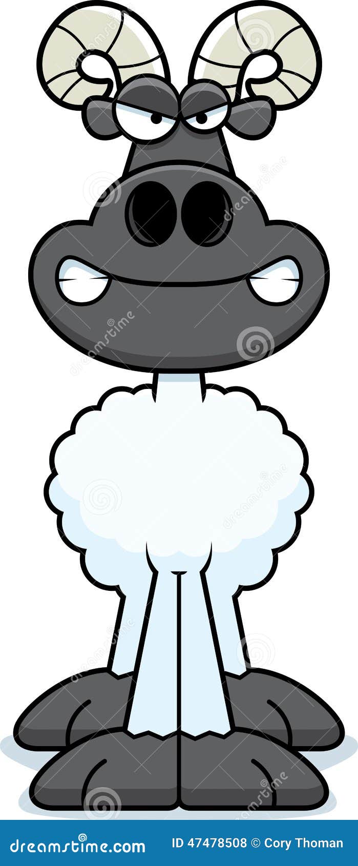 Angry Cartoon Ram stock vector. Illustration of animal - 47478508