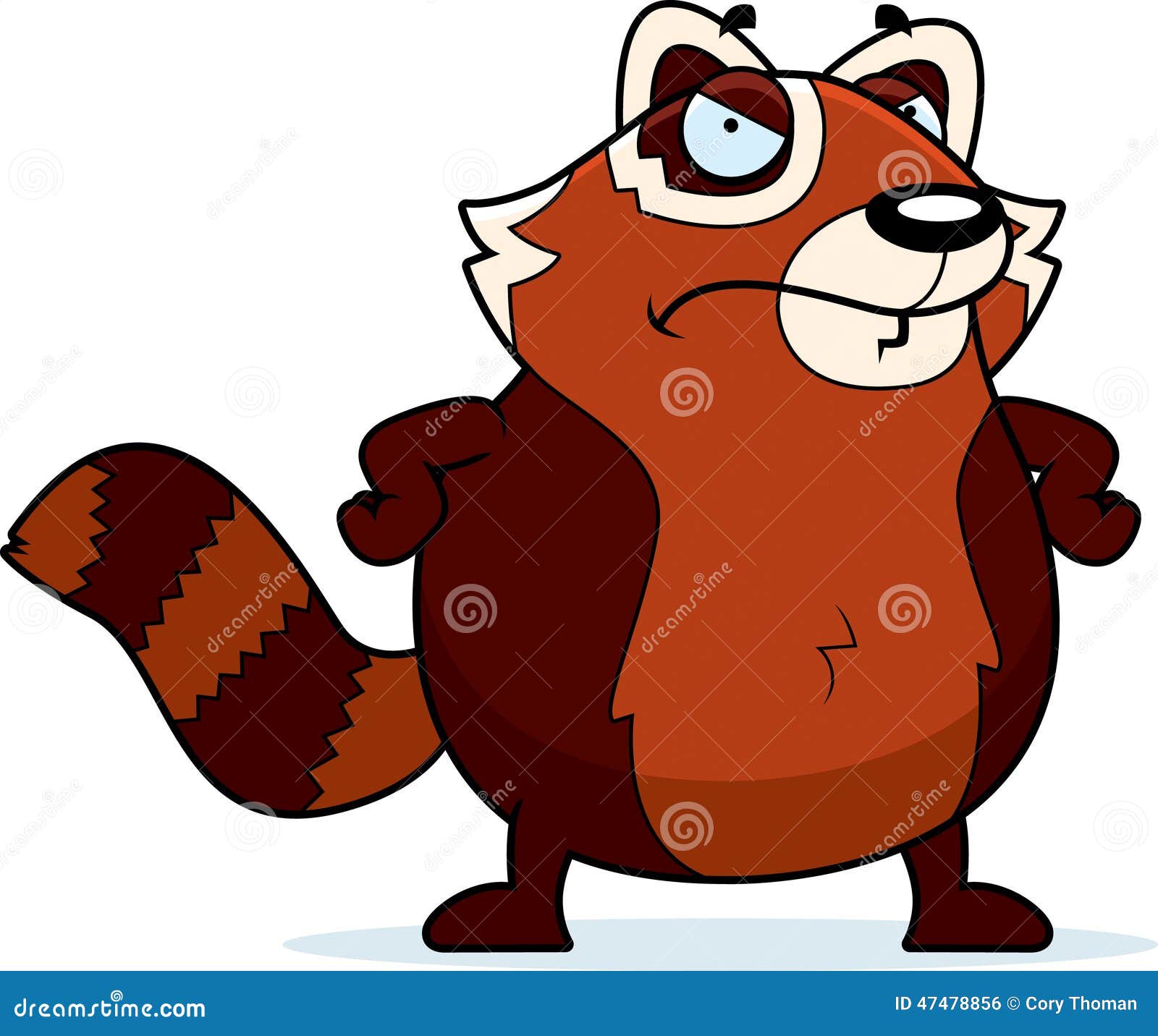 Angry Cartoon Red Panda stock vector. Illustration of frown - 47478856