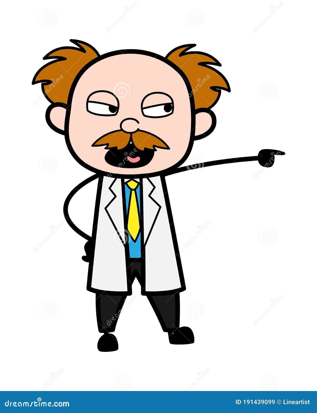 Angry Cartoon Scientist Shouting Stock Illustration - Illustration of ...