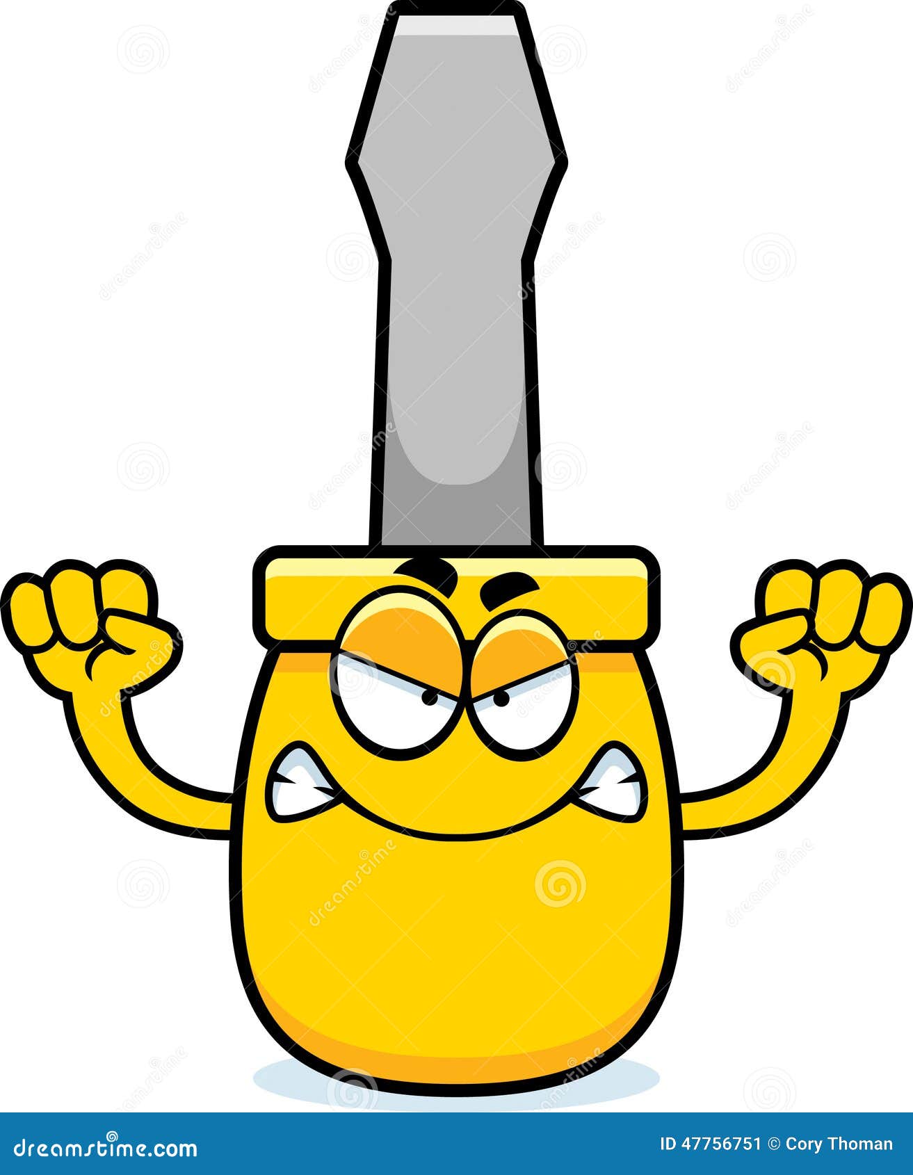 Angry Cartoon Screwdriver stock vector. Illustration of tool - 47756751
