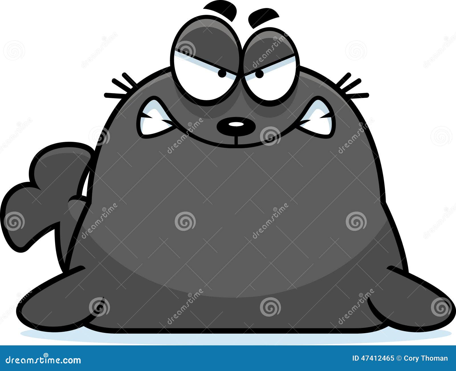 Angry Cartoon Seal Stock Vector - Image: 47412465