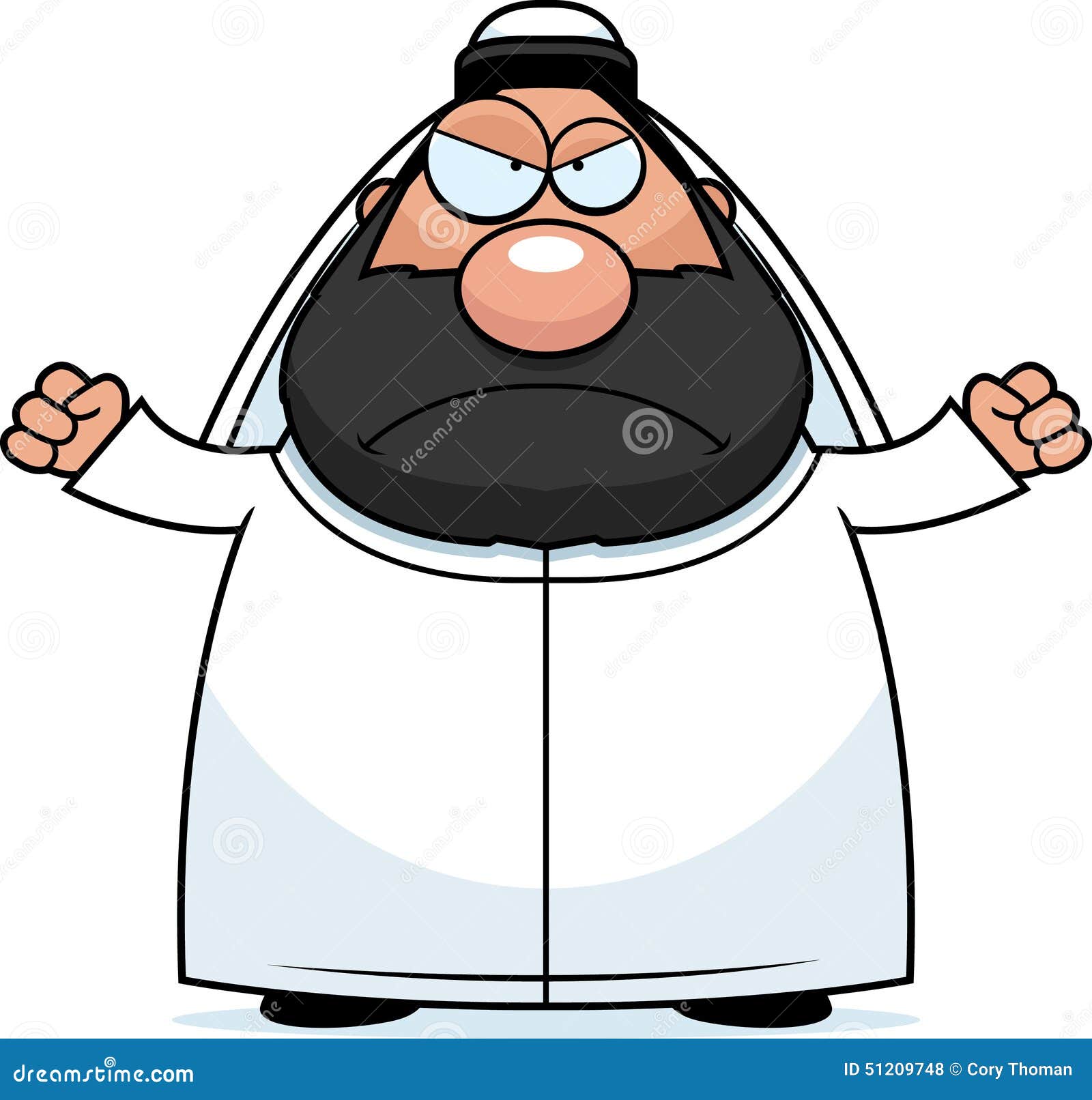 Angry Cartoon Sheikh stock vector. Illustration of arab - 51209748