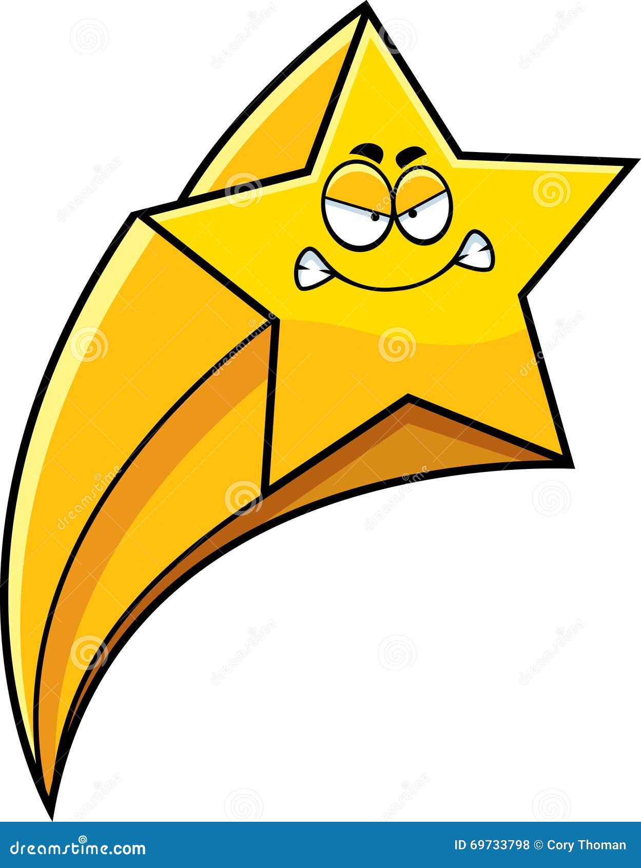 Angry Cartoon Shooting Star Stock Vector - Illustration of graphic ...