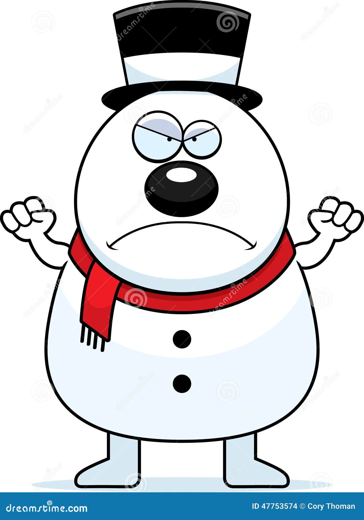Angry Cartoon Snowman stock illustration. Illustration of christmas ...