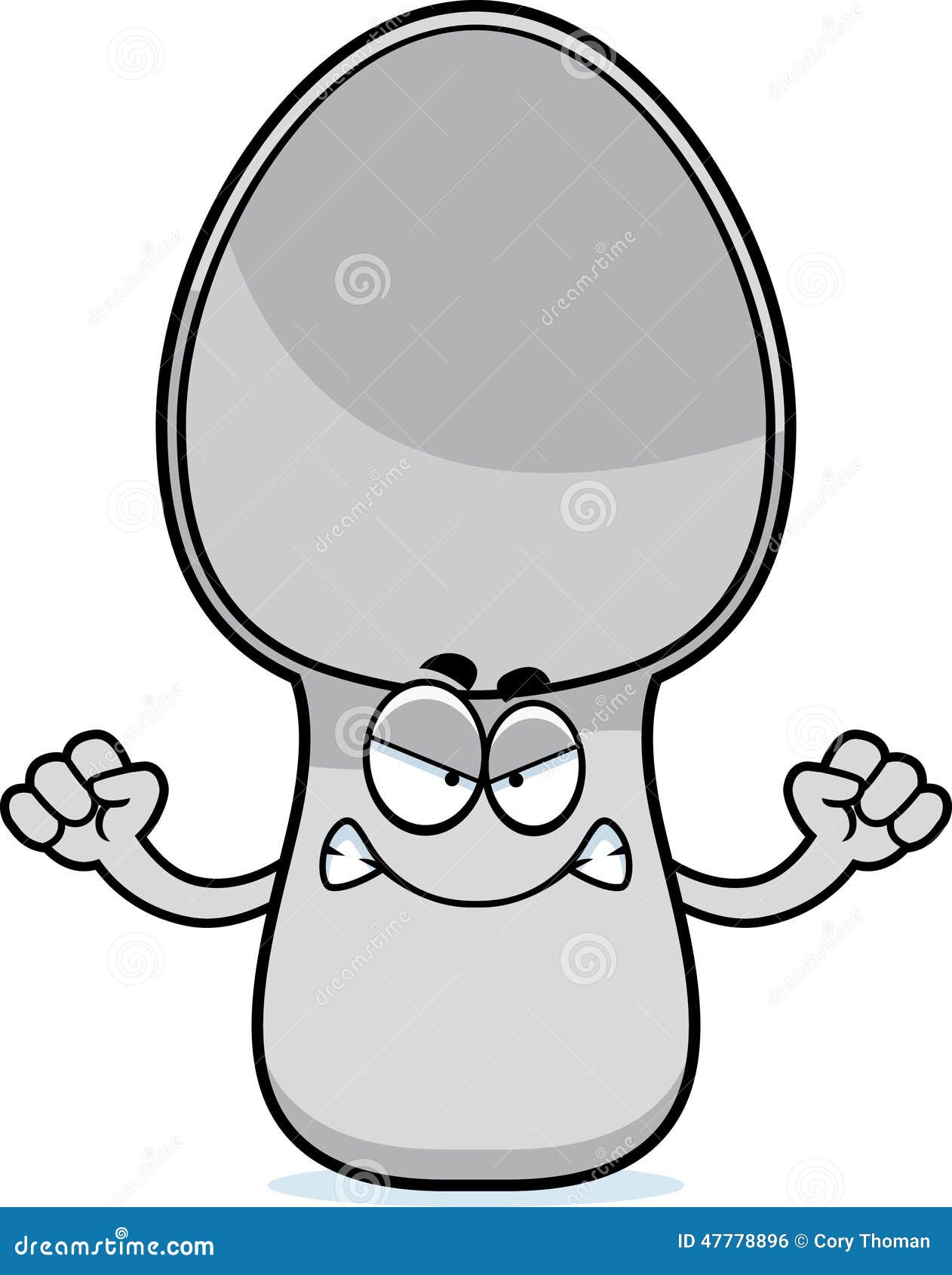 Angry Cartoon Spoon stock vector. Illustration of tableware - 47778896