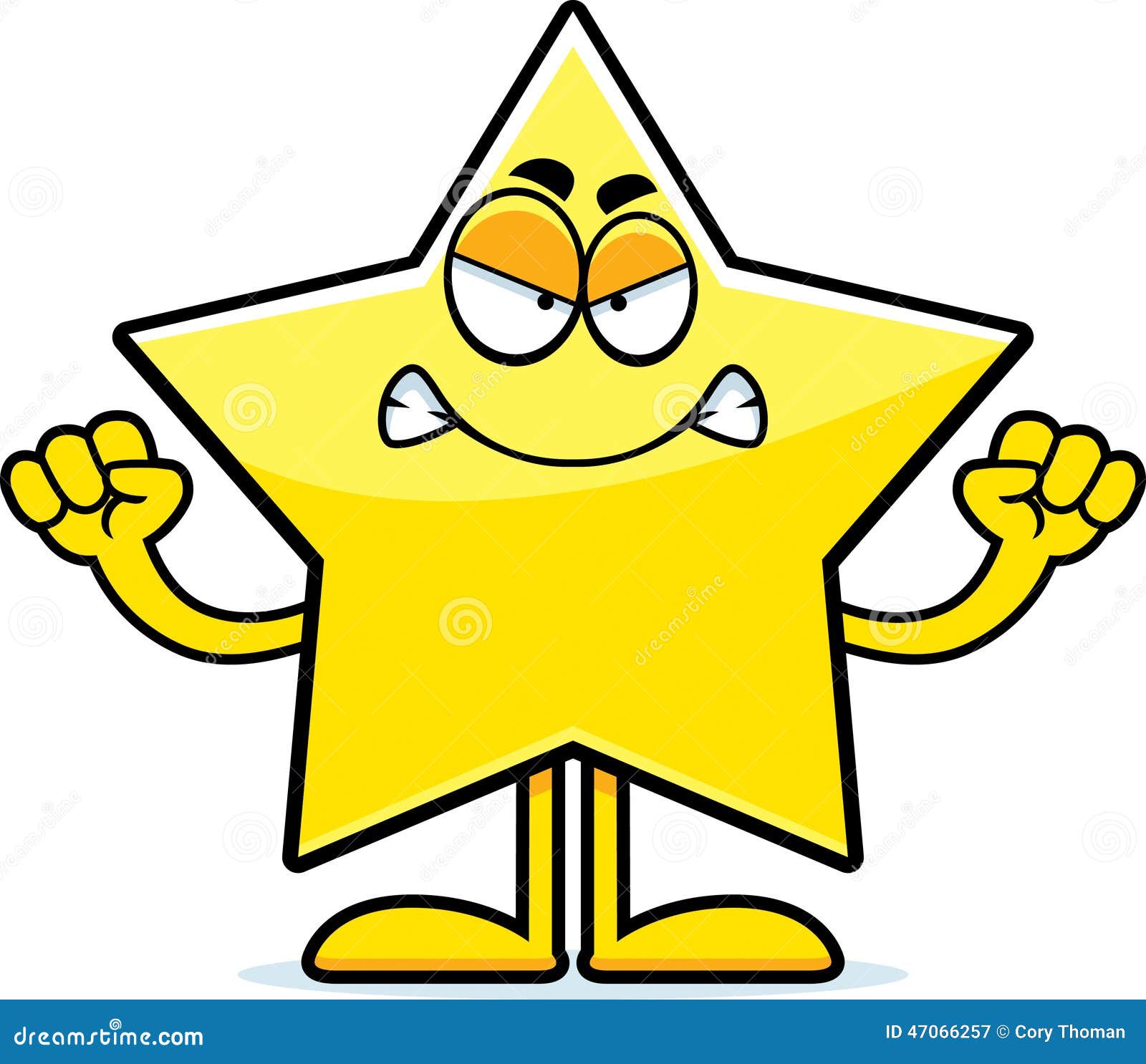 Angry Cartoon Star stock vector. Illustration of clipart - 47066257