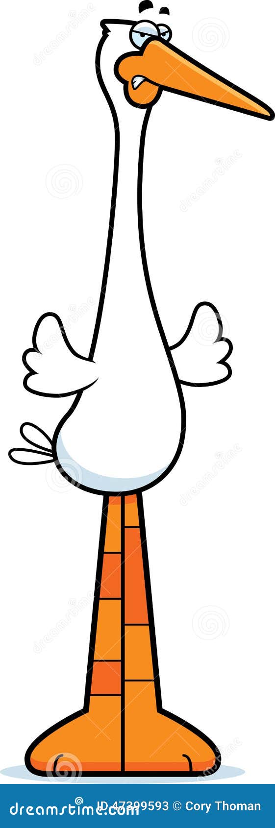 Angry Cartoon Stork stock vector. Illustration of stork - 47399593