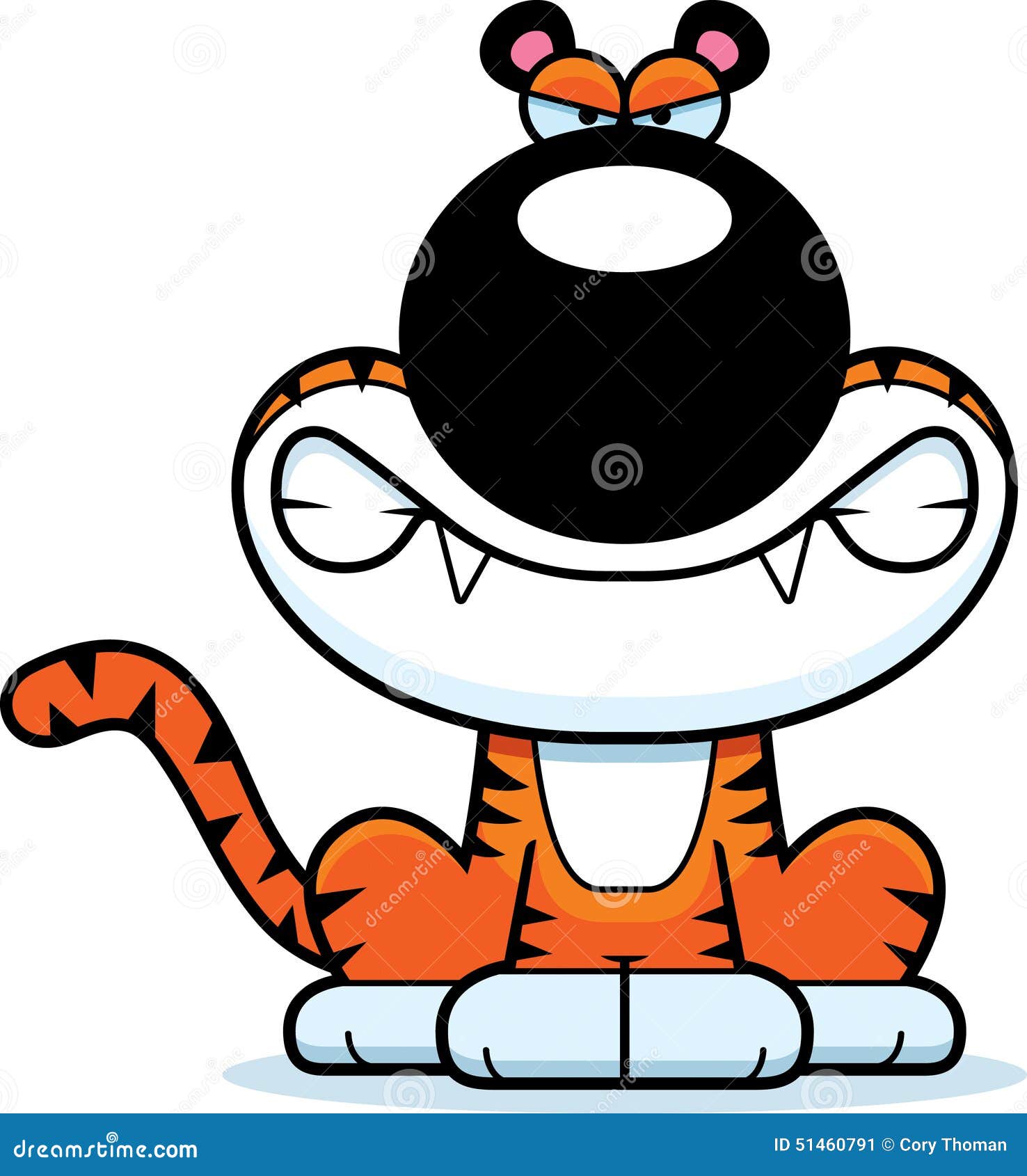 Angry Cartoon Tiger stock vector. Illustration of cartoon - 51460791