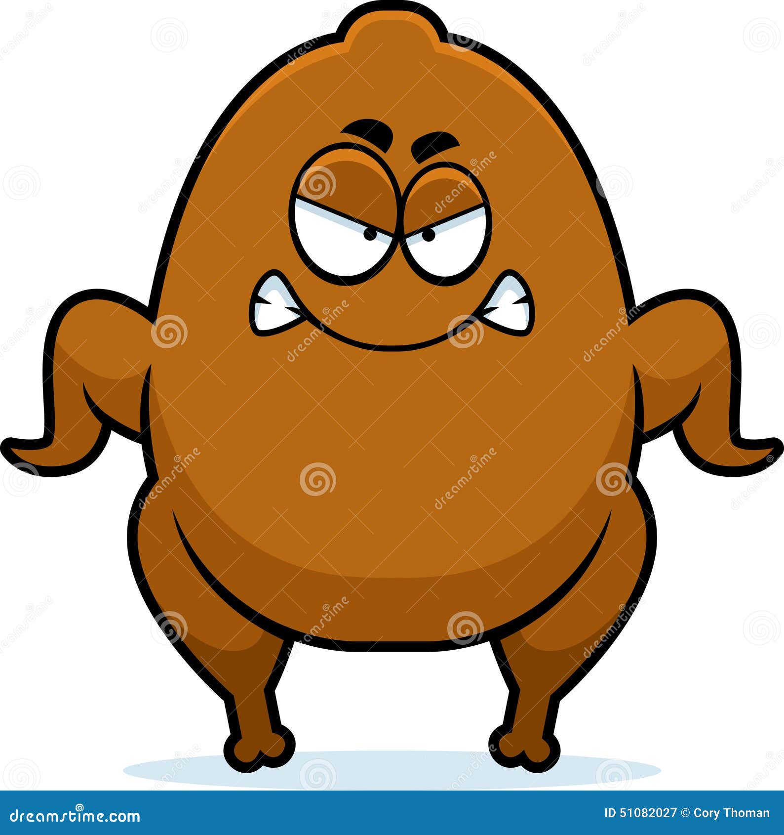 Angry Cartoon Turkey stock vector. Illustration of food - 51082027