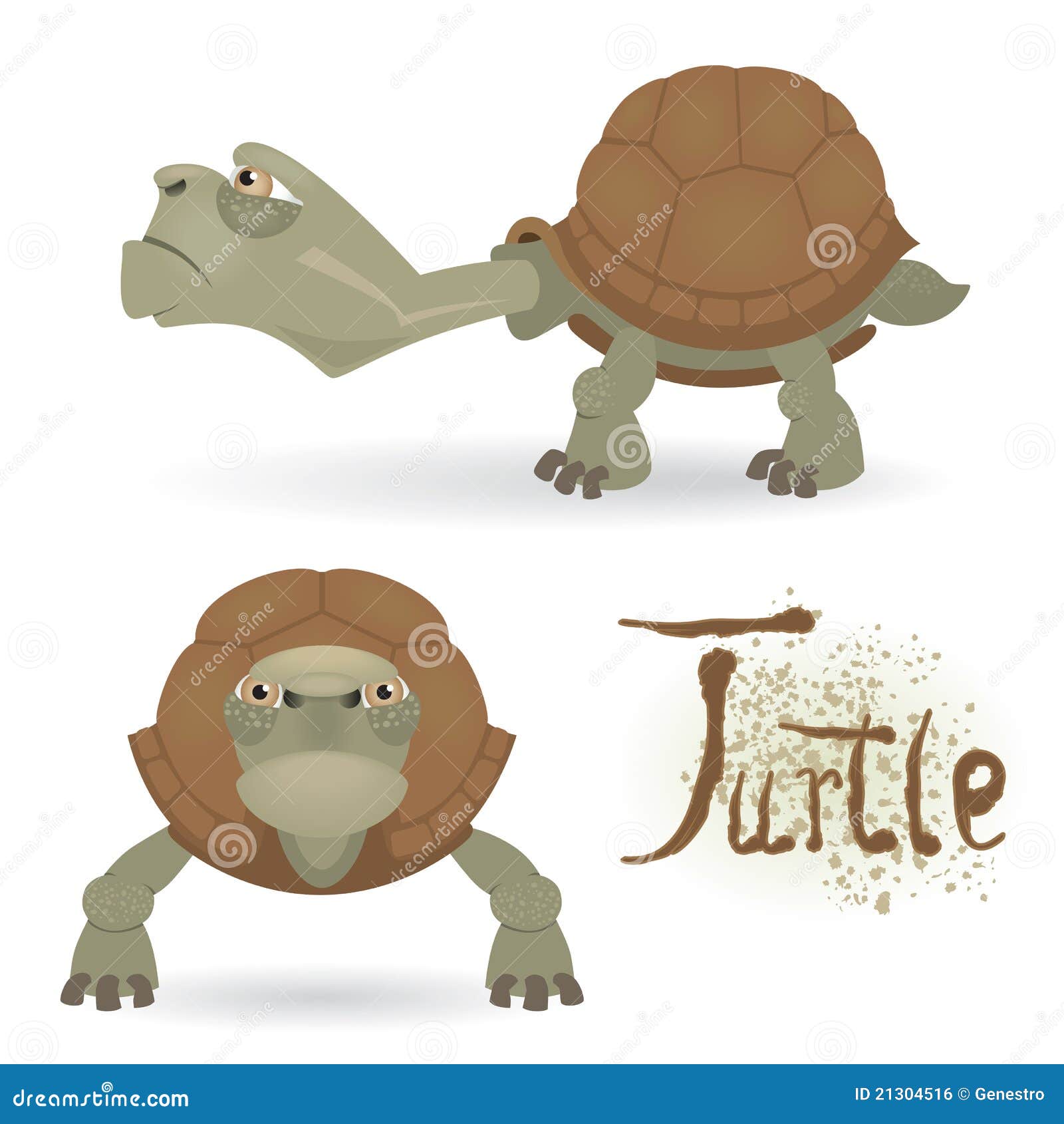 Angry cartoon turtle stock vector. Illustration of sign - 21304516