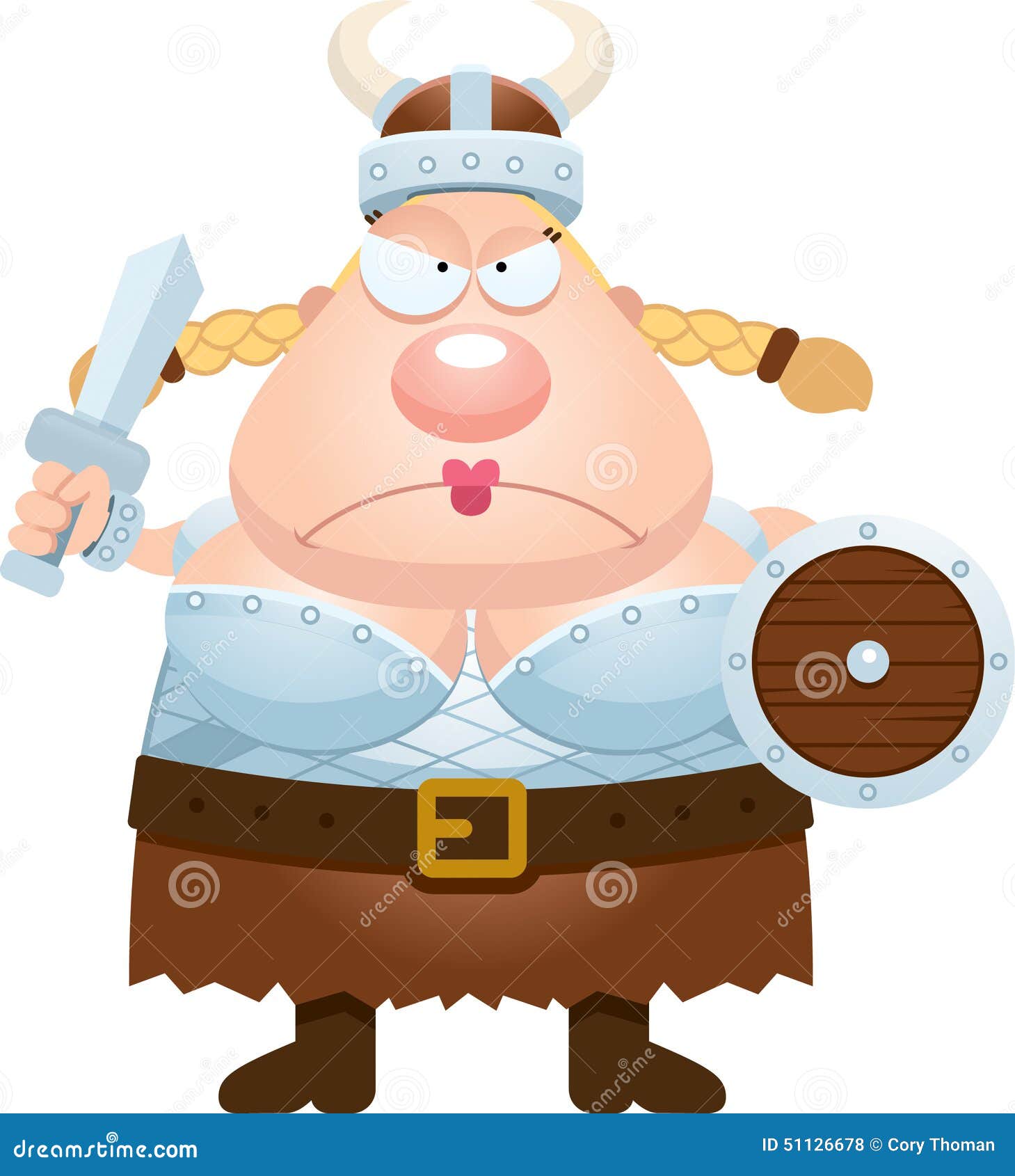 Angry Cartoon Valkyrie stock vector. Illustration of angry - 51126678