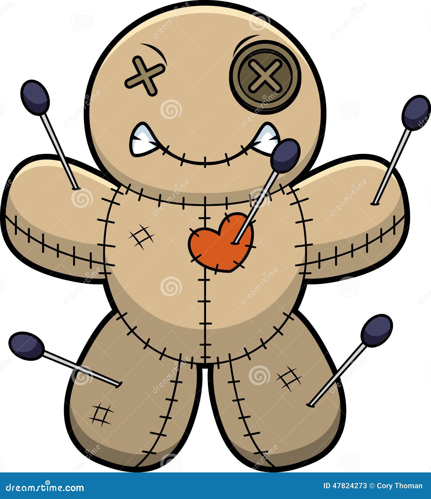 Angry Cartoon Voodoo Doll stock vector. Illustration of angry - 47824273