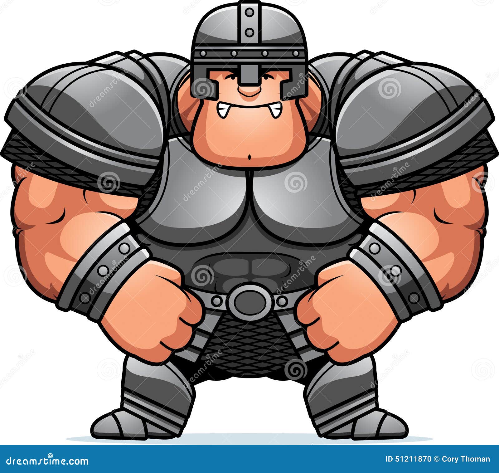 Angry Cartoon Warrior stock vector. Illustration of hulking - 51211870