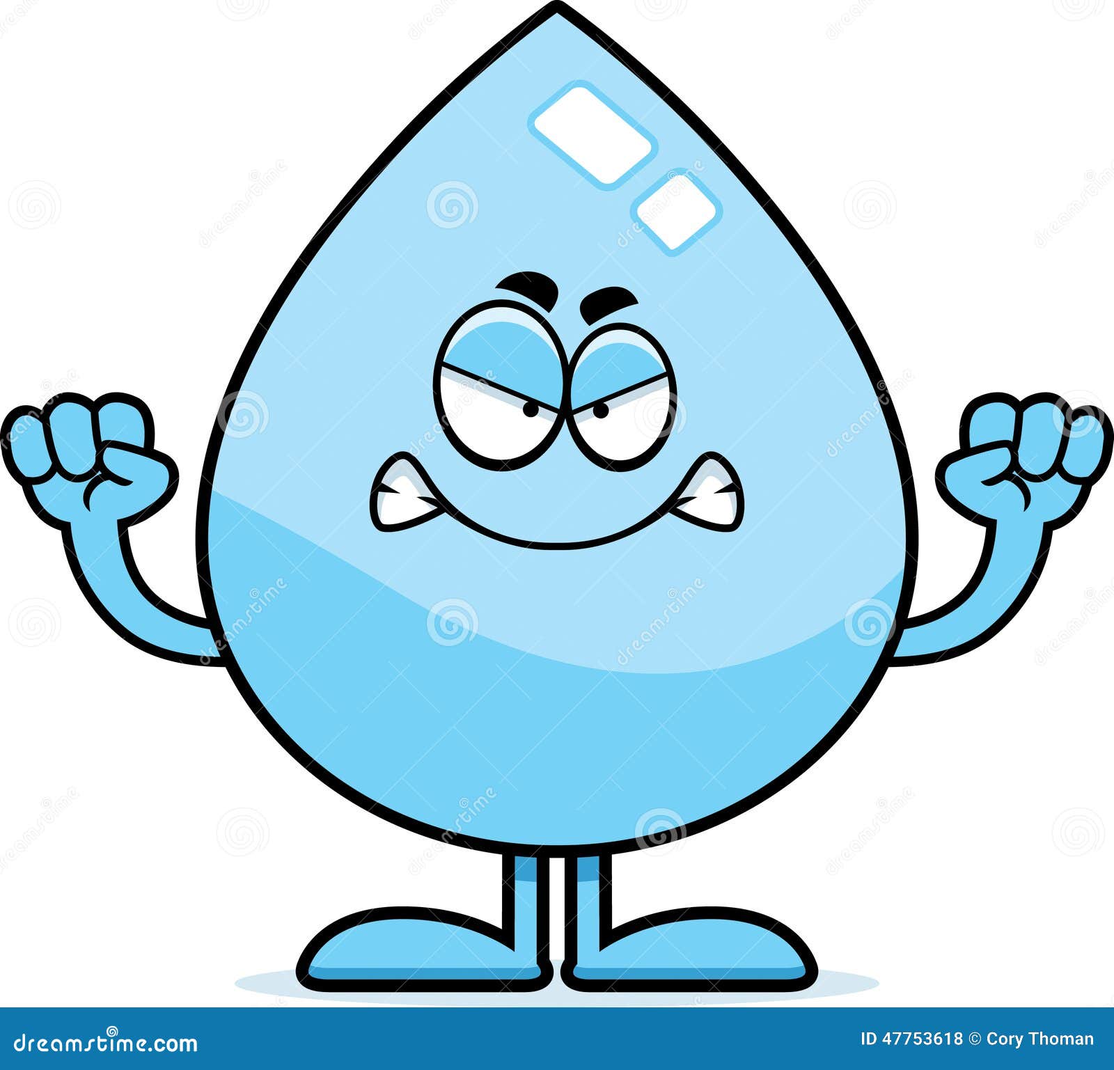 Angry Cartoon Water Drop stock vector. Illustration of angry - 47753618