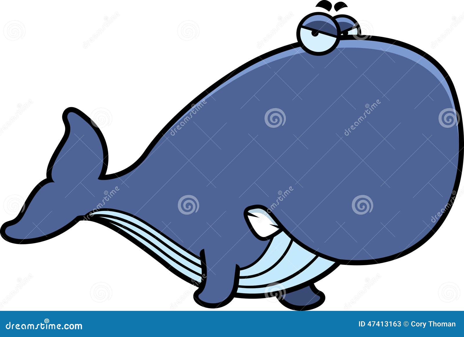 Angry Cartoon Whale stock vector. Illustration of cartoon - 47413163