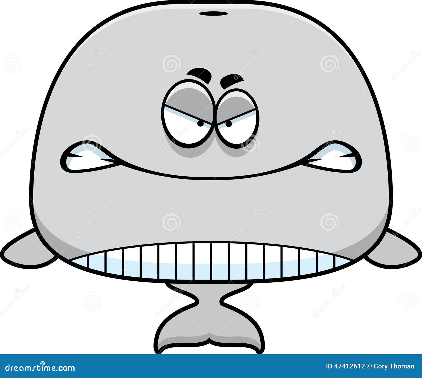 Angry Cartoon Whale stock vector. Illustration of teeth - 47412612