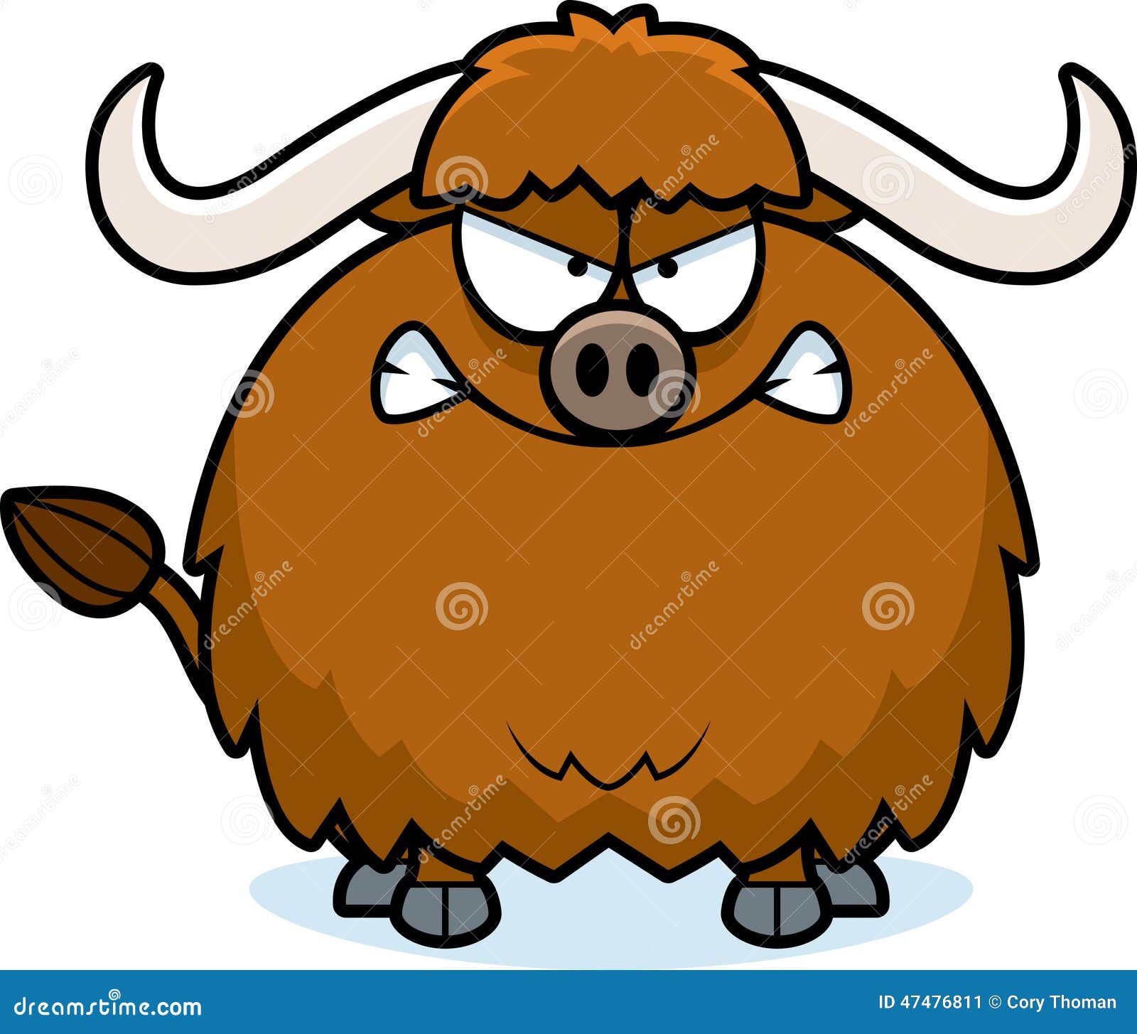 Angry Cartoon Yak stock vector. Illustration of furious - 47476811