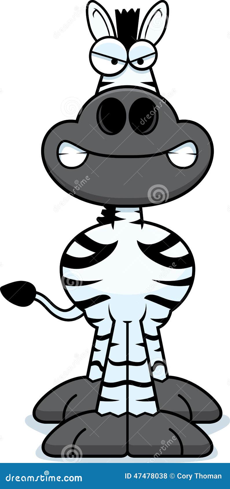 Angry Cartoon Zebra stock vector. Illustration of zebra - 47478038