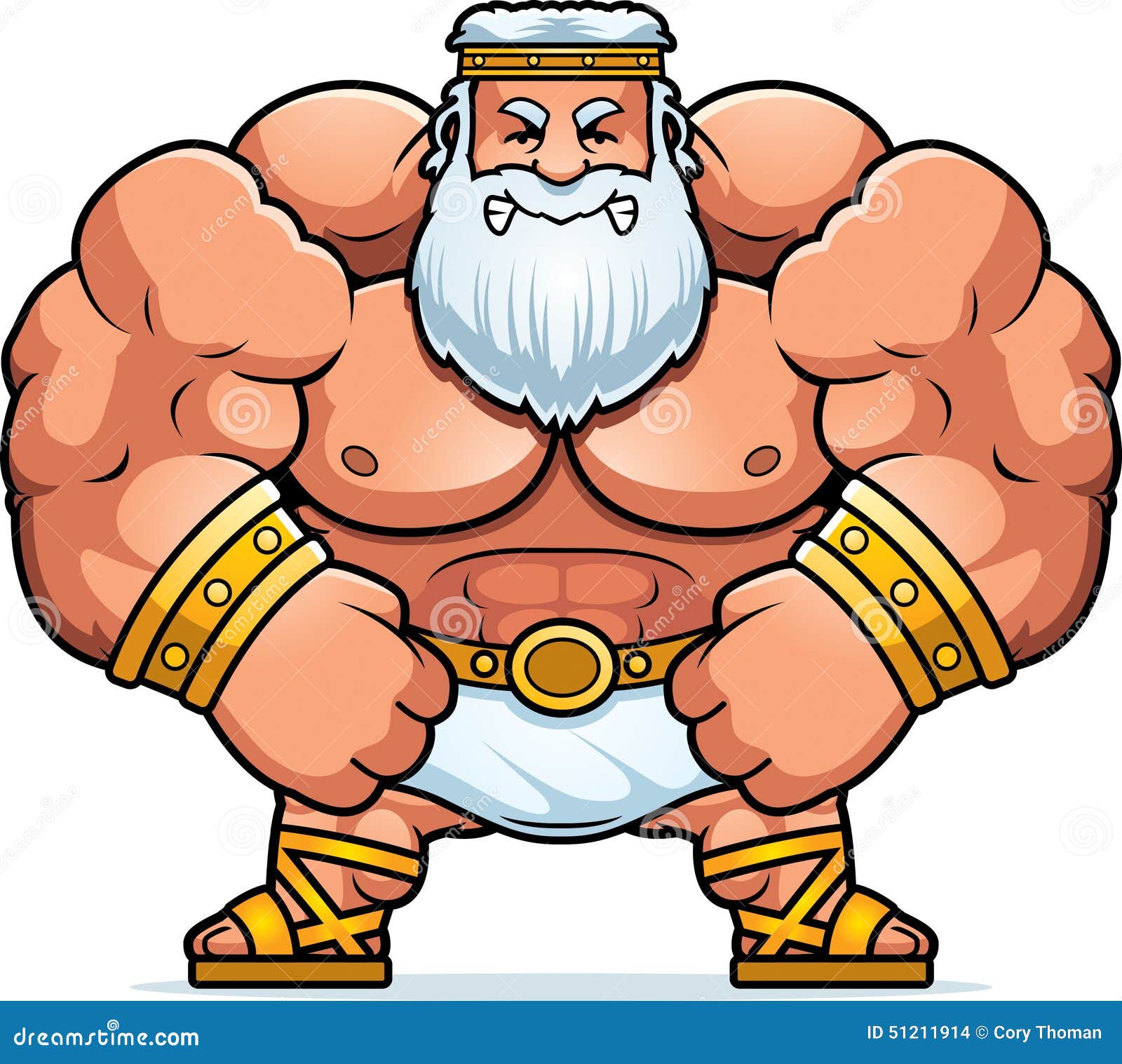 Angry Cartoon Zeus stock vector. Illustration of people - 51211914