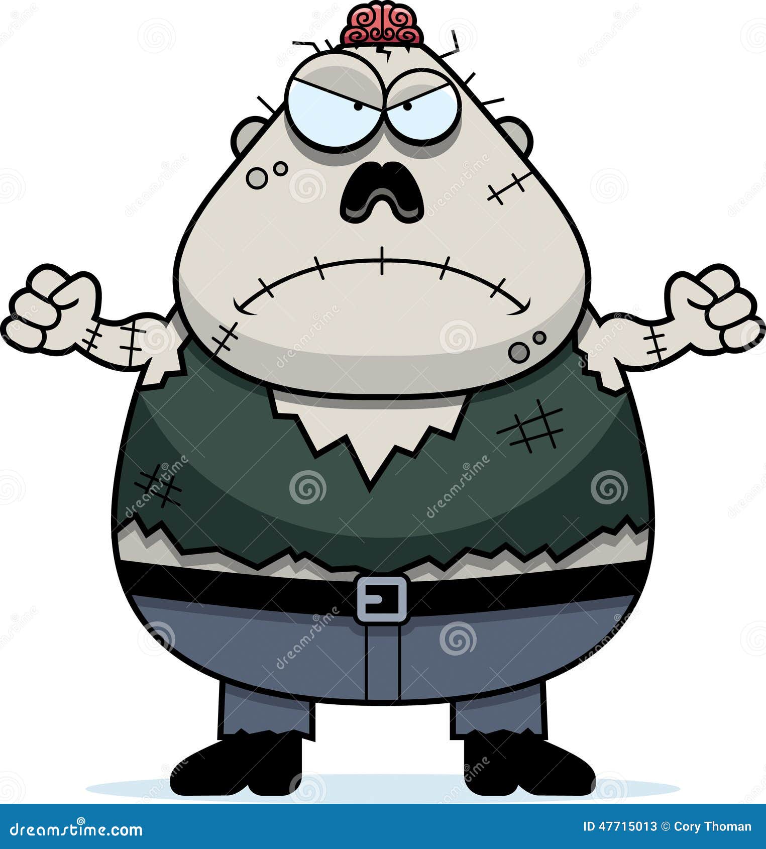 Angry Cartoon Zombie stock vector. Illustration of dead - 47715013