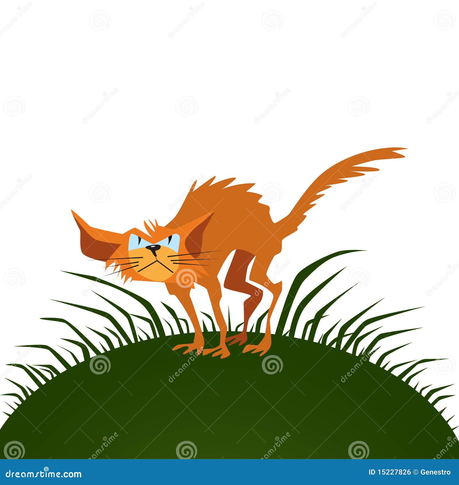 Angry cat stock vector. Illustration of cartoon, angry - 15227826