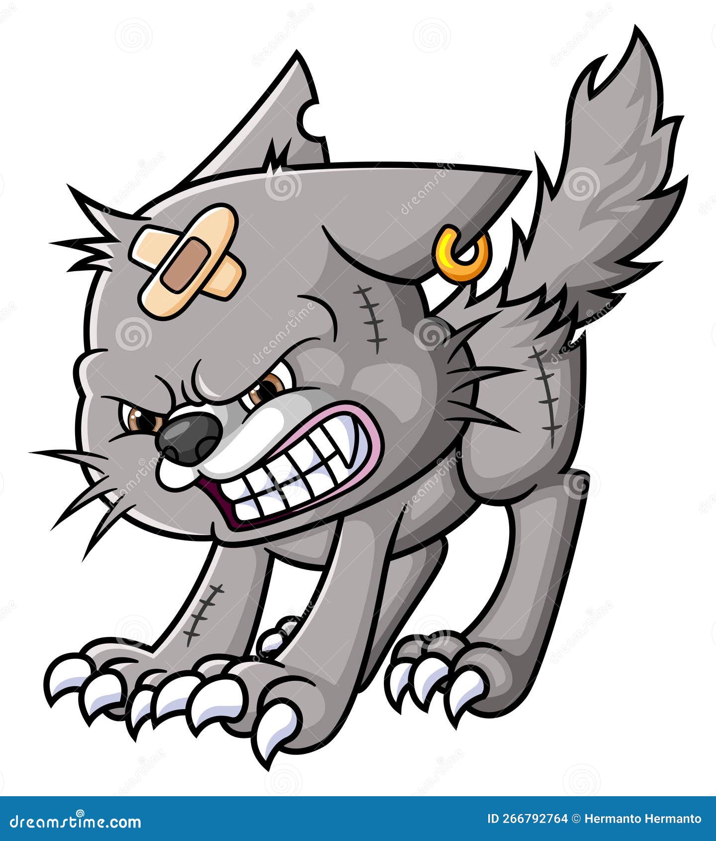 The Angry Cat Cartoon Character Stock Vector - Illustration of design ...