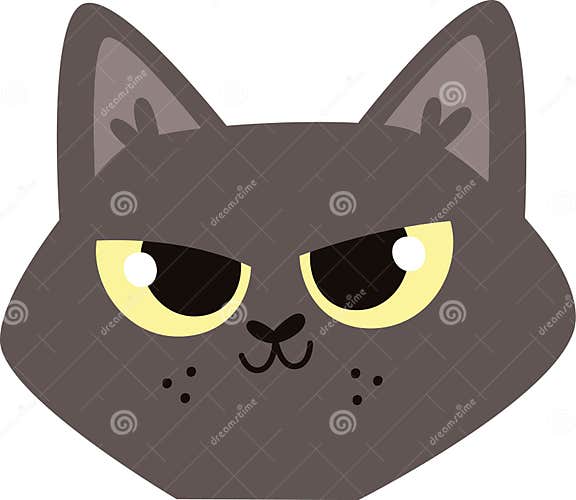 Angry Cat Face stock illustration. Illustration of kitten - 289999014