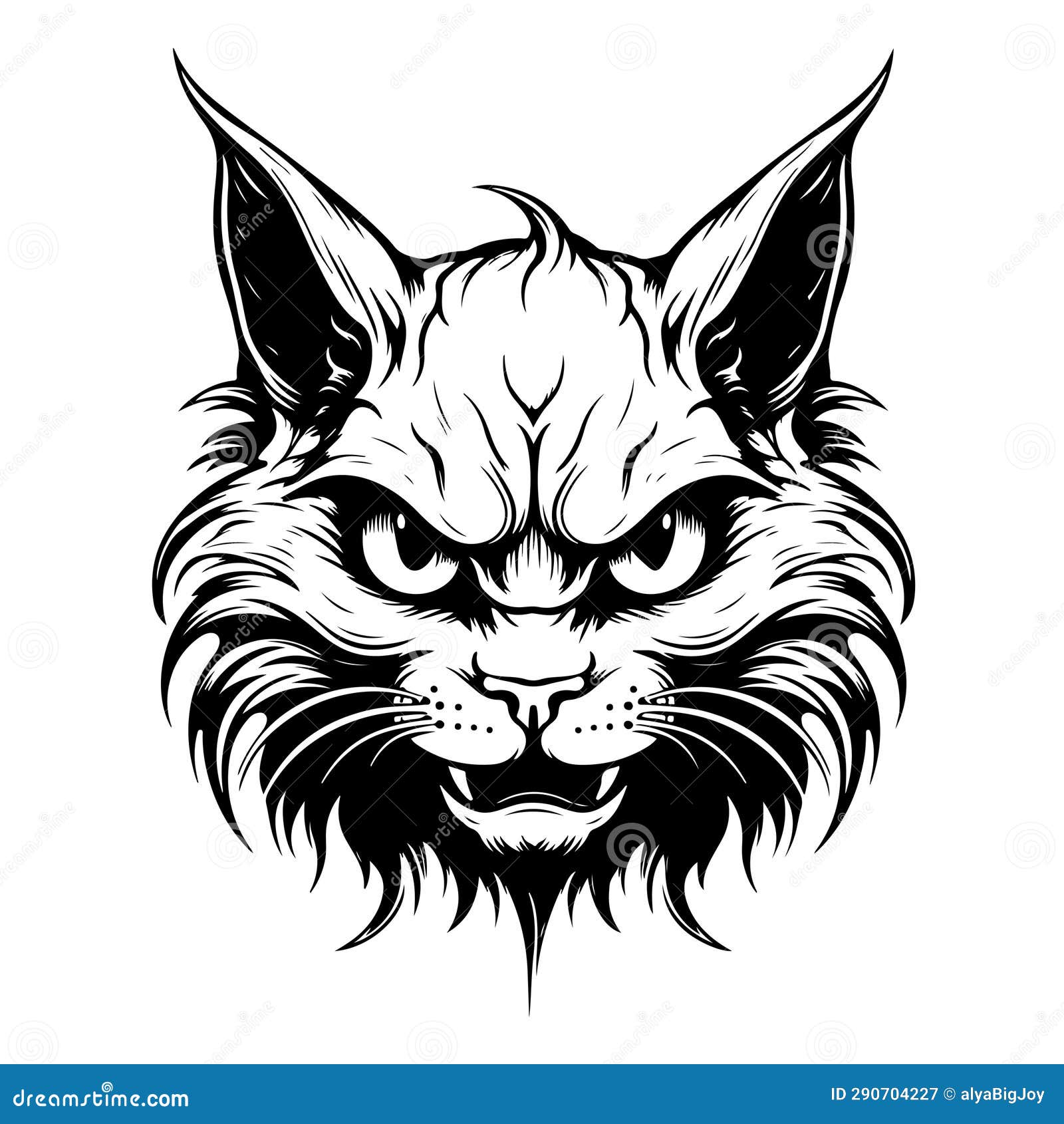 Angry Cat Sketch Hand Drawn Sketch Vector Illustration Stock ...