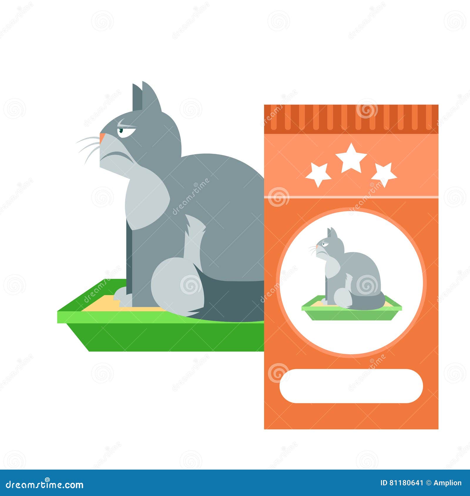 Angry Cat on the Toilet As Commercial Stock Vector - Illustration of ...