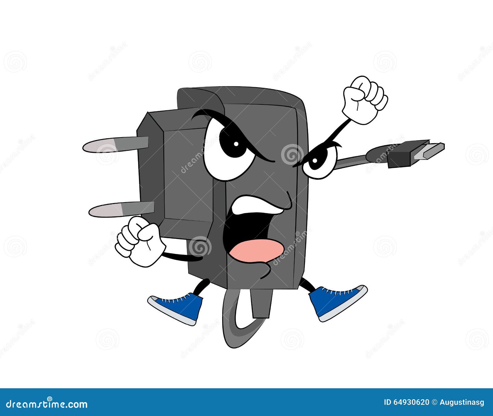 Angry Charger cartoon stock illustration. Illustration of furious ...